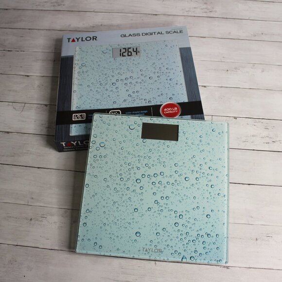 Taylor | Bath | Taylor Digital Glass Bath Scale 40 Lb Weight Capacity ...